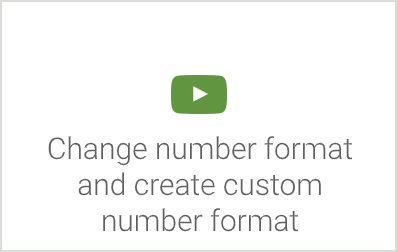 Change number format and create custom number format - Kasulik Koolitus