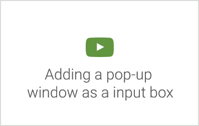 Adding a pop-up window as a input box - Kasulik Koolitus